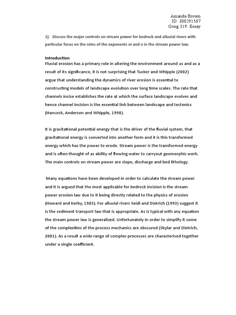 Geology | PDF | Erosion | River