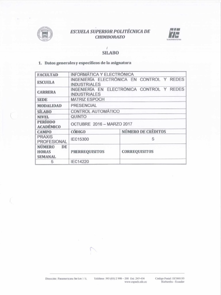 Control de Datos Especificos | PDF