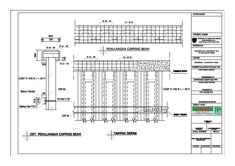 Detail Penulangan Capping Beam | PDF