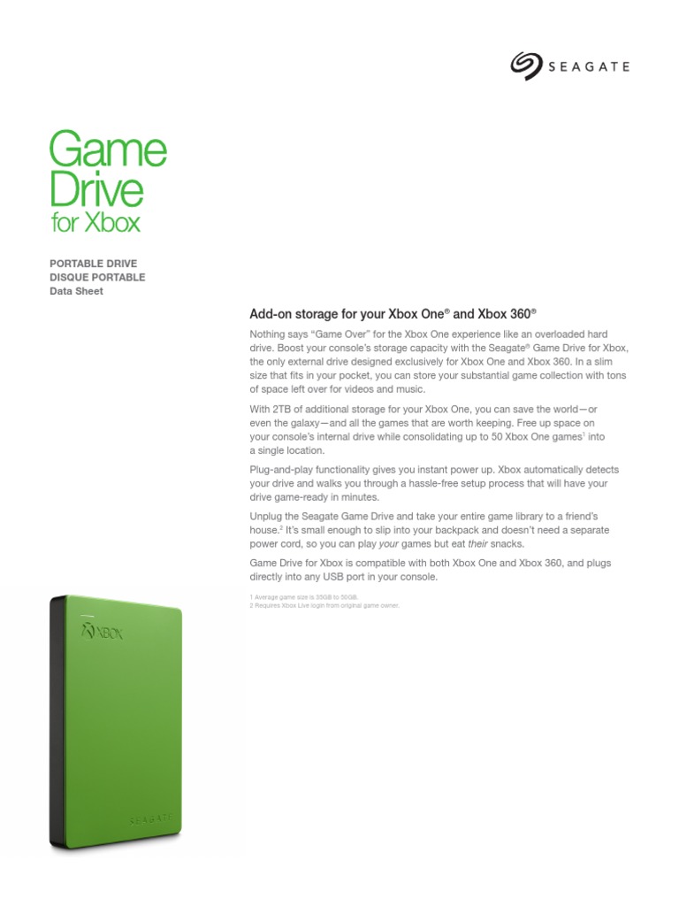 Ficha Técnica de Game Drive para Xbox | PDF | Computer Engineering ...