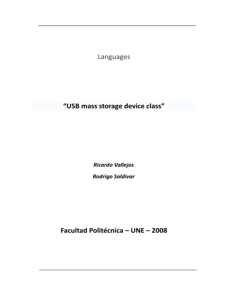 Usb Mass Storage Device Class Pdf File System Usb