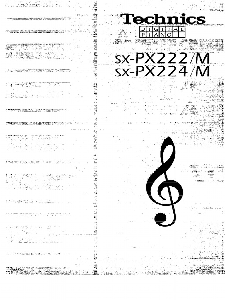 Technics Sx-px224 User Manual | PDF