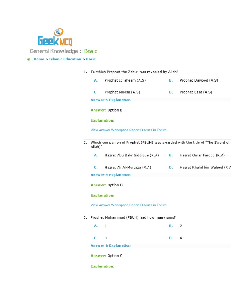 Basic Islmc | PDF | Muhammad | Umar