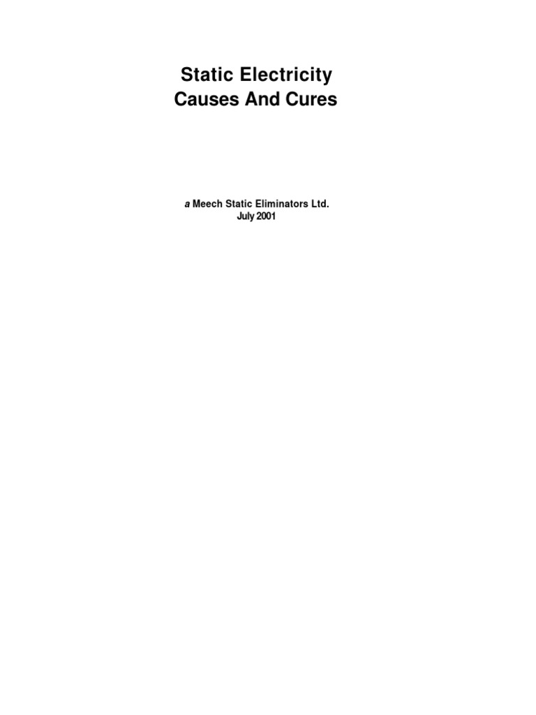 Causes and Cures of Static Electricity | PDF