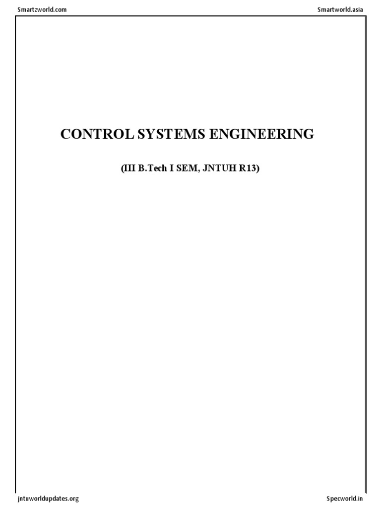 Control Systems Engineering PDF | PDF | Control Theory | Rotation ...