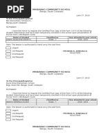 Request For SF10 SHS | PDF | Schools