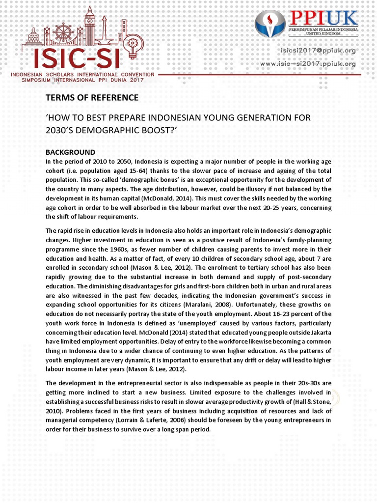 ToR Panel Session | PDF | Indonesia | Entrepreneurship