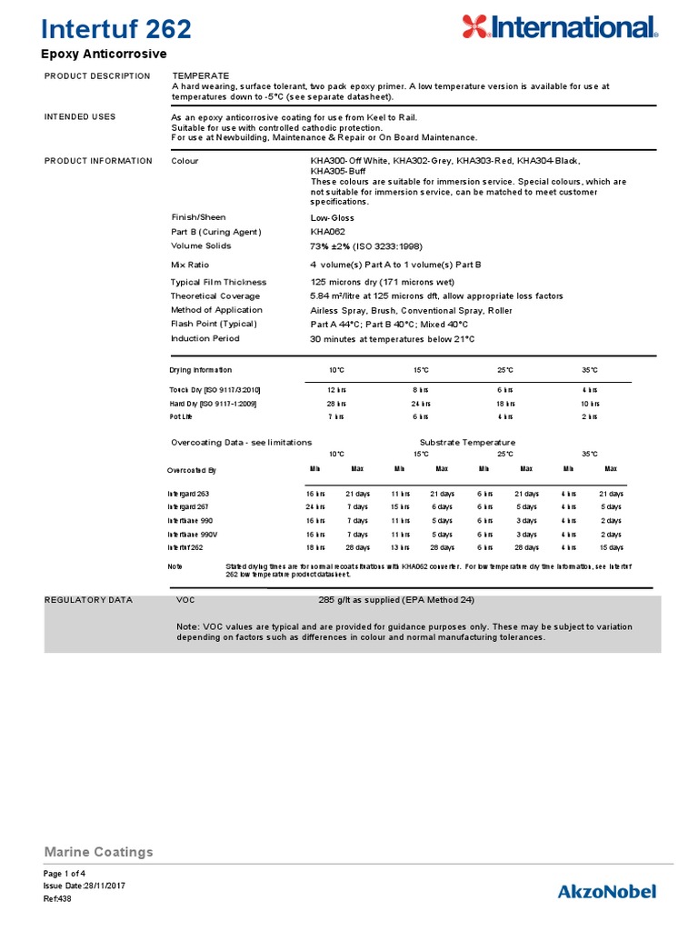 International Intertuf 262 | PDF | Paint | Epoxy