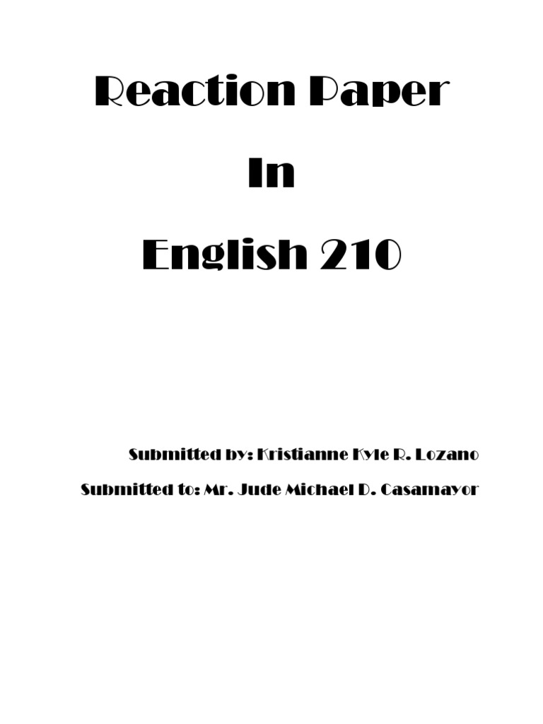 Reaction Paper Kyle | PDF | Rodrigo Duterte | Government