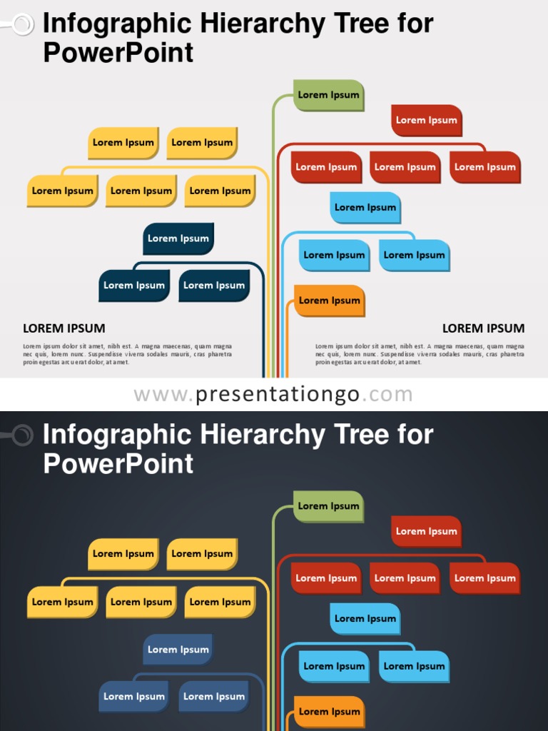 Powerpoint template-Infographic-Hierarchy-Tree | Download Free PDF ...