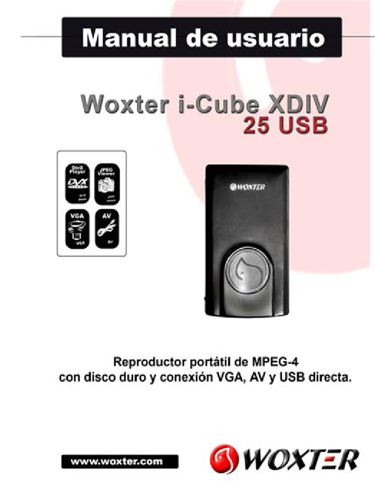 Manual Woxter I-Cube X-Div 25 | PDF | Microsoft Windows | USB