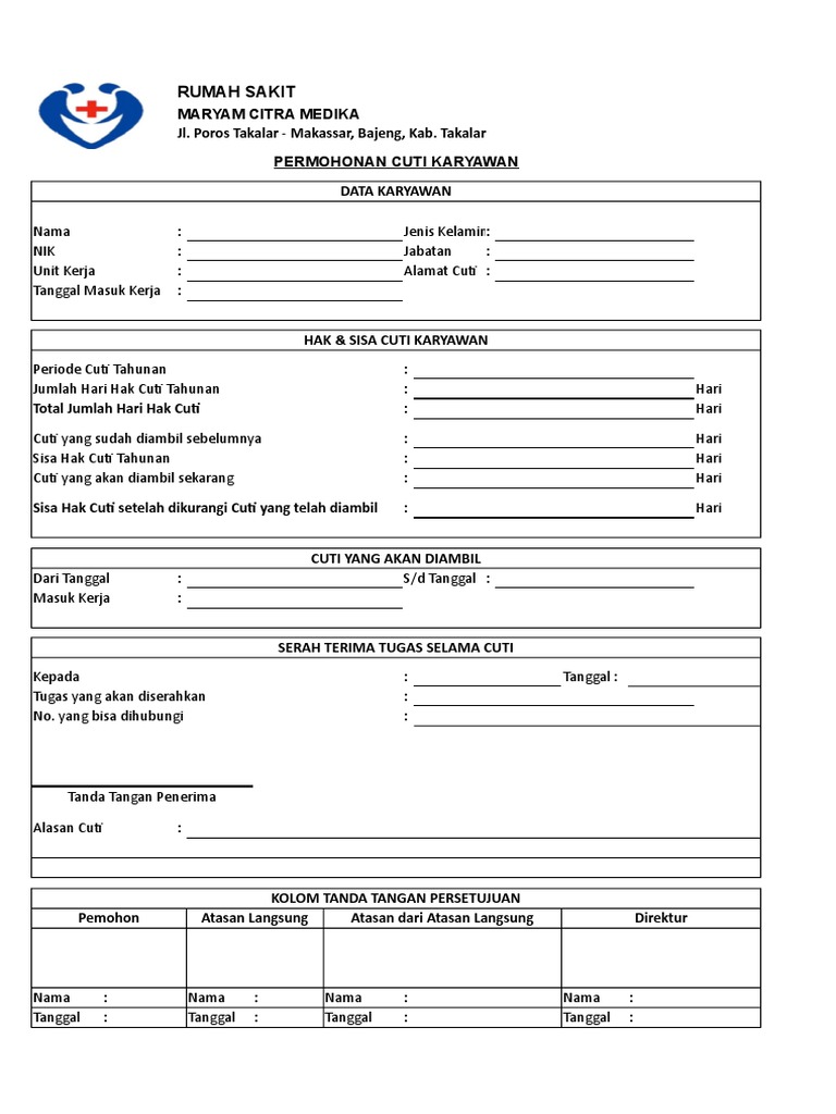 Form Cuti Karyawan | PDF