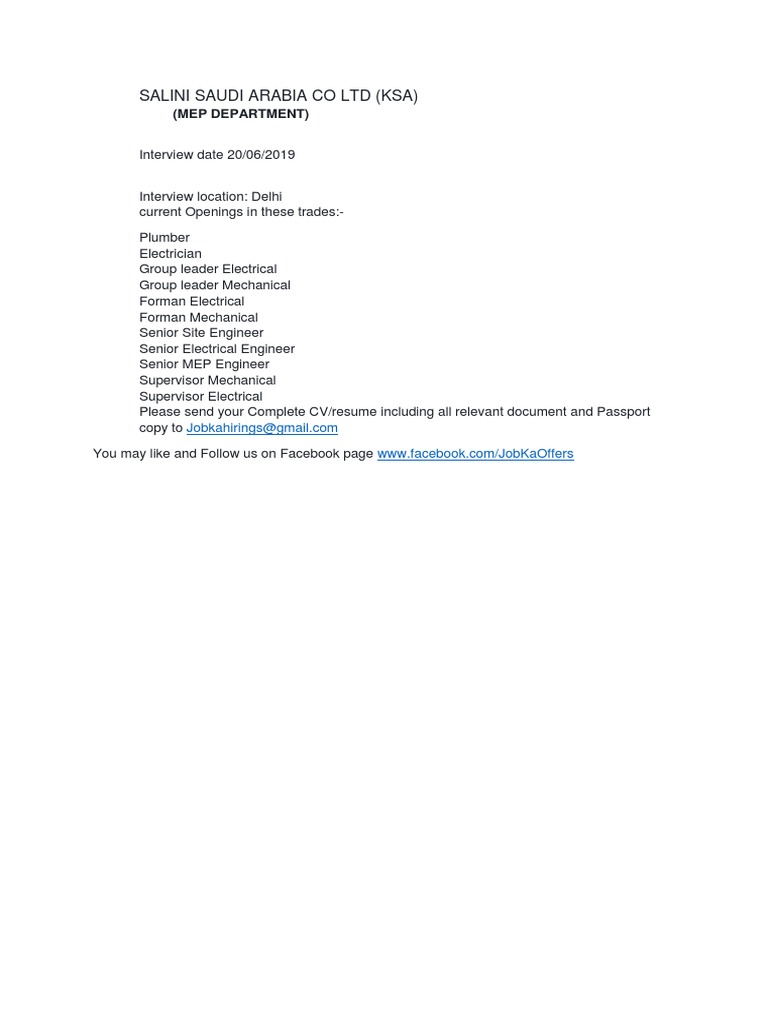 Salini Saudi Arabia Co LTD | PDF