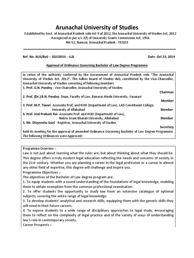 LLB Syllabus | PDF | Tort | Biodiversity