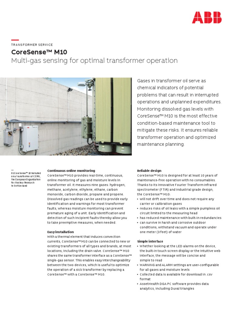 CoreSense™ M10 Multi-Gas Sensing For Optimal Transformer Operation ...