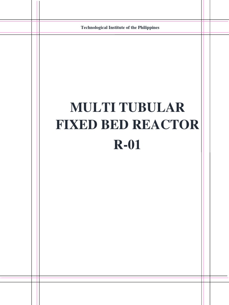 Specification Sheet for a Multi-Tubular Fixed Bed Reactor for ...