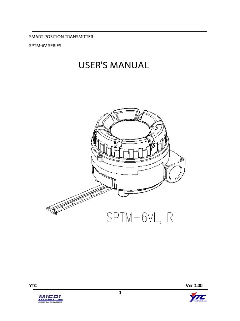 User'S Manual: Smart Position Transmitter Sptm-6V Series | PDF | Valve ...