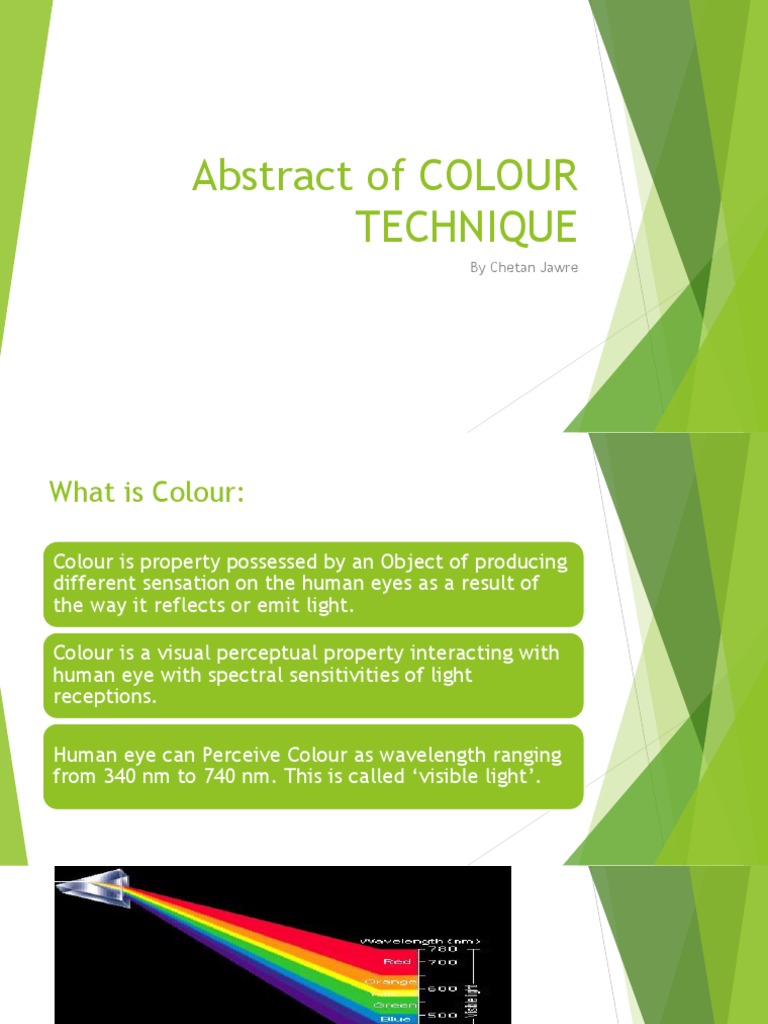 Abstract of Colour Technique | PDF | Light | Ultraviolet