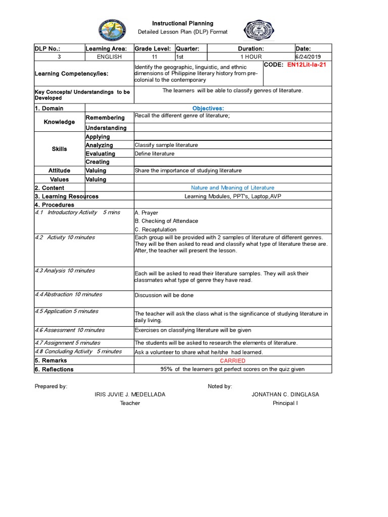 Classifying Genres: An Instructional Plan for Teaching Students to ...