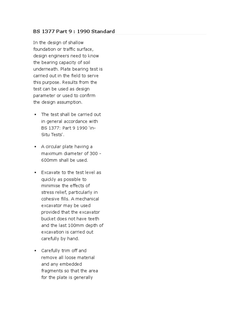 BS 1377 Part 9: 1990 Standard | Download Free PDF | Pressure | Soil
