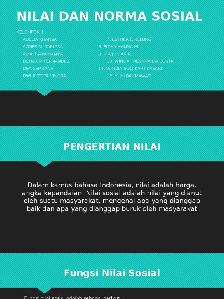 Nilai Dan Norma Sosial | PDF