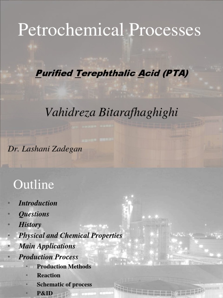 Pta Petrochemical Process | PDF | Chemical Substances | Chemistry