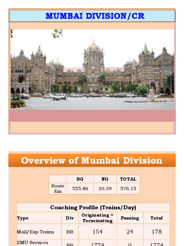 Mumbai Division/Cr Mumbai Division/Cr | Download Free PDF | Train | Toilet