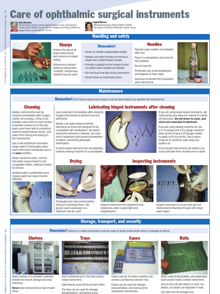 Care of Ophthalmic Surgical Instruments Hires | PDF | Lubricant | Water