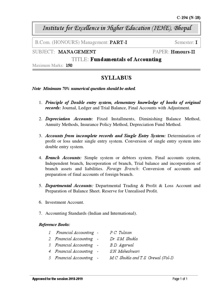 Institute For Excellence in Higher Education (IEHE), Bhopal: Title | PDF