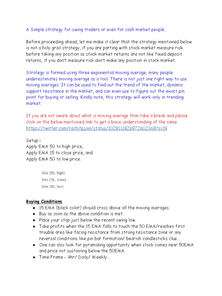Trading Strategy | Download Free PDF | Stock Market | Moving Average