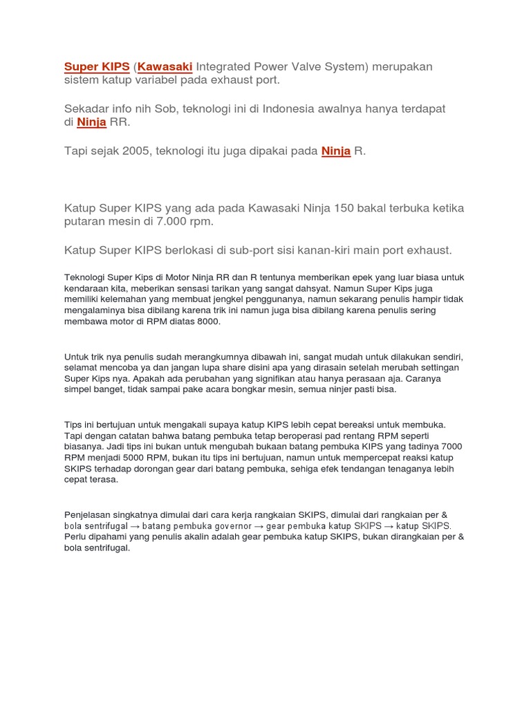 Cara Kerja Super Kips | PDF