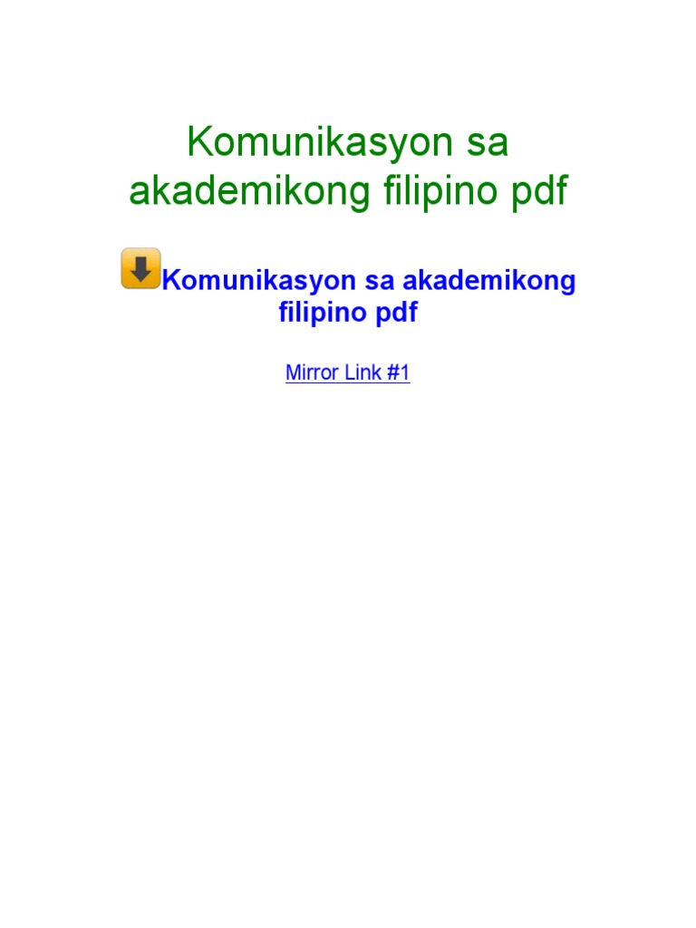 Komunikasyon Sa Akademikong Filipino PDF | PDF | Windows 8 | Operating System Families