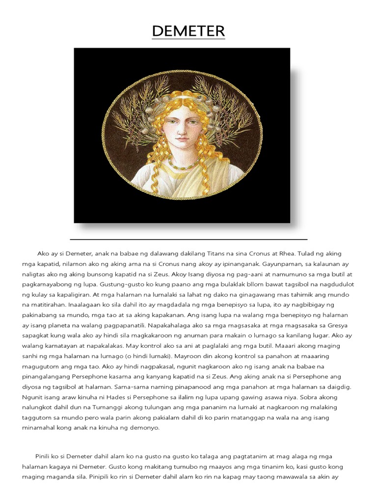 Monologue para Kay Demeter | PDF