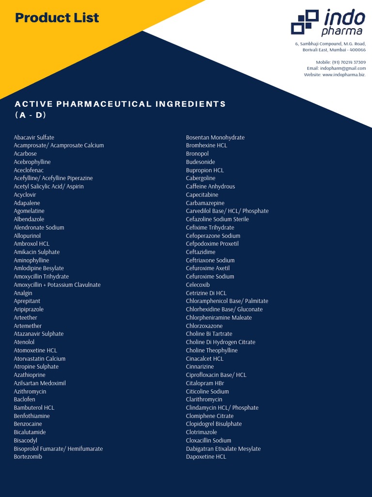 API Product List | PDF | Drugs | Rtt