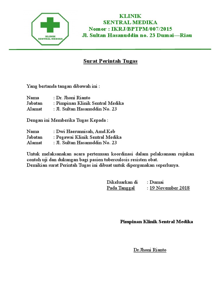 SPT-surat Perintah Tugas | PDF