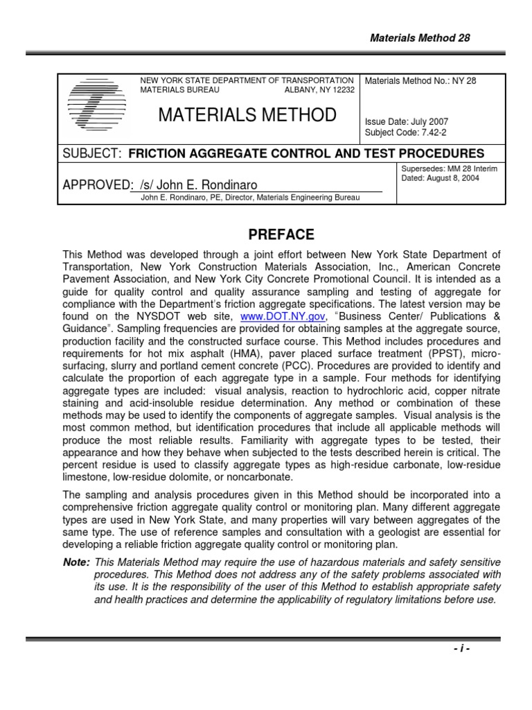 Friction Aggregate Control Guide | PDF | Road Surface | Construction ...