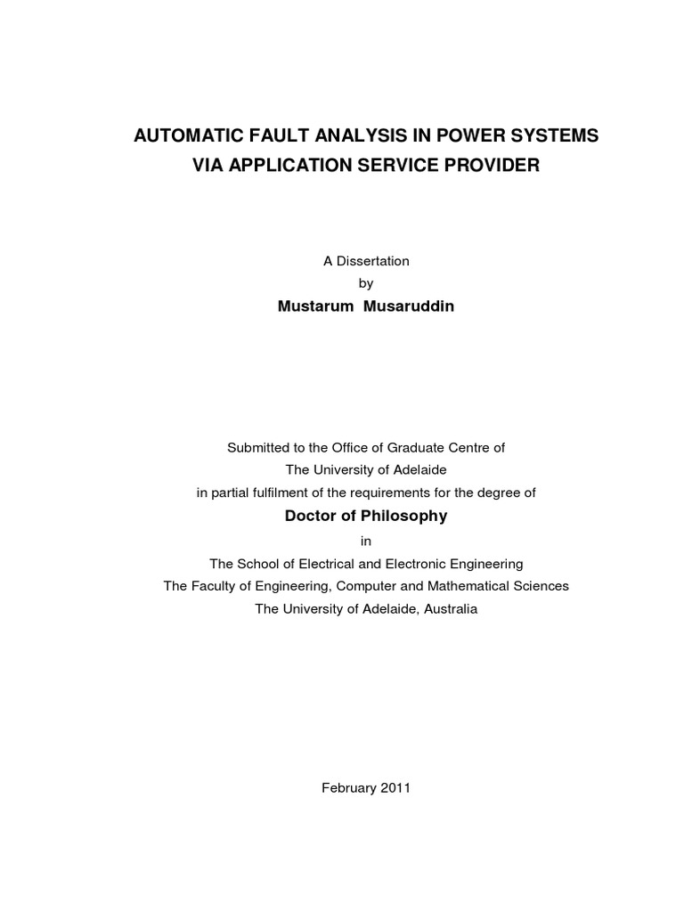 Automatic Fault Analysis in Power System PDF | Download Free PDF ...