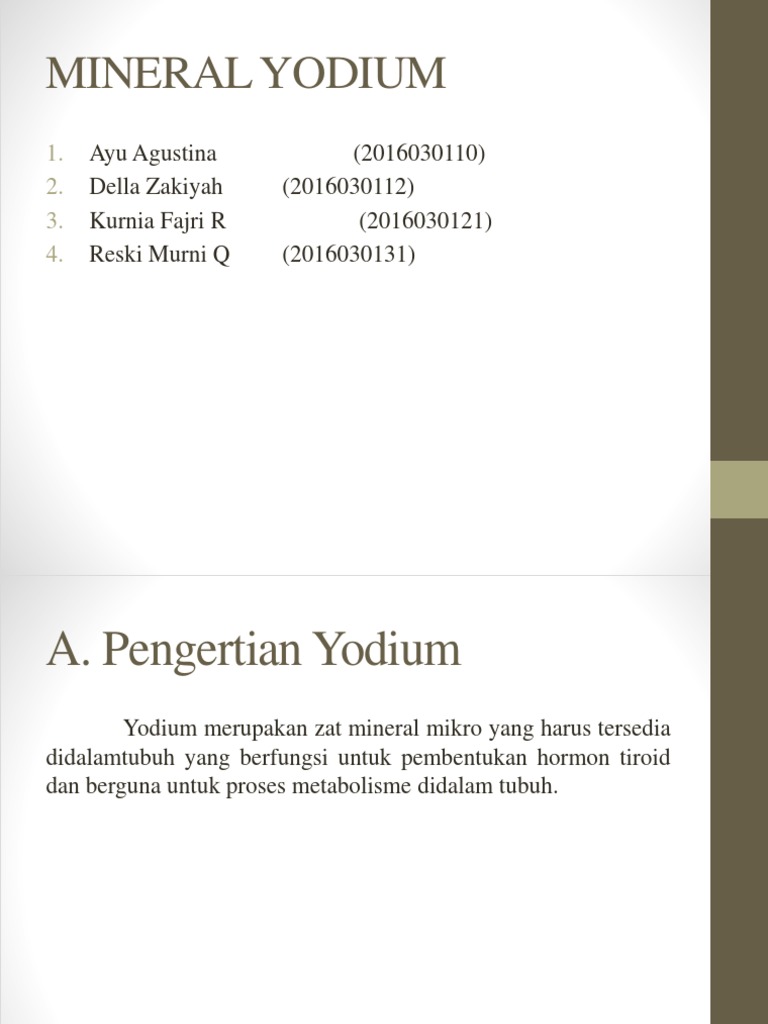 Mineral Yodium 2 | PDF