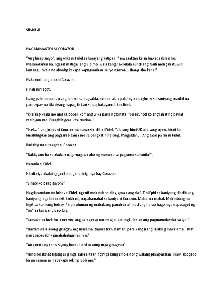 Sitsiritsit | PDF