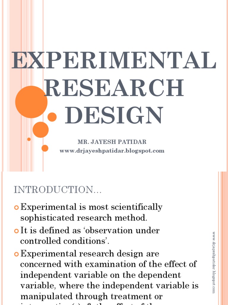 Experimental Research Design Overview | PDF | Experiment | Research Methods