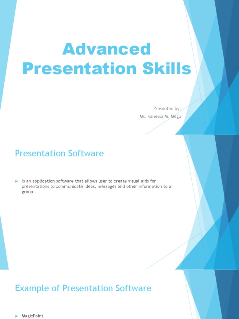 Advanced Presentation Skills | PDF | Career & Growth | Art