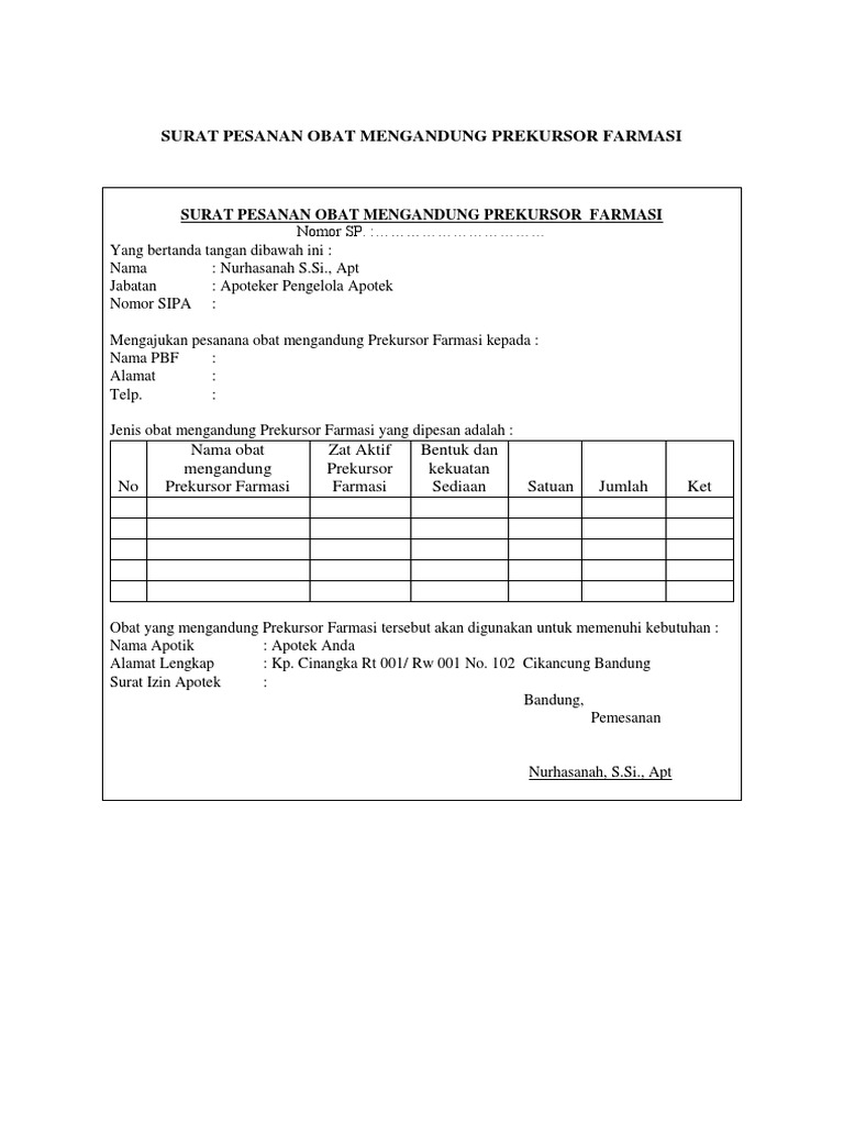 SP Prekursor Farmasi | PDF