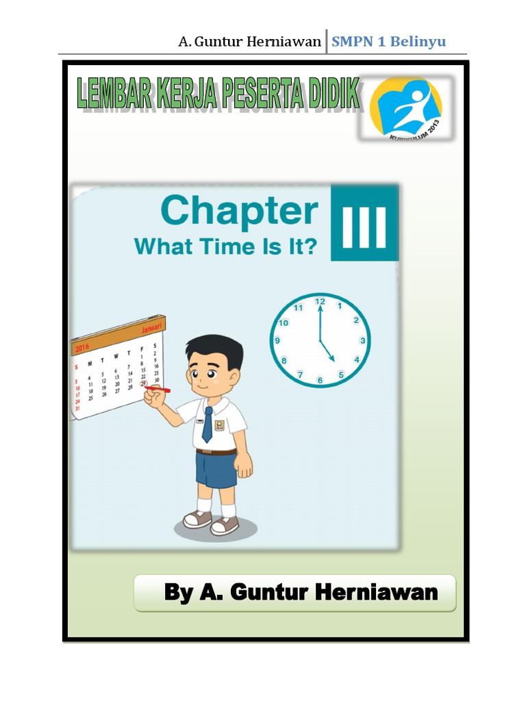 LKPD Telling Time untuk Kelas 1 dan 7 | PDF