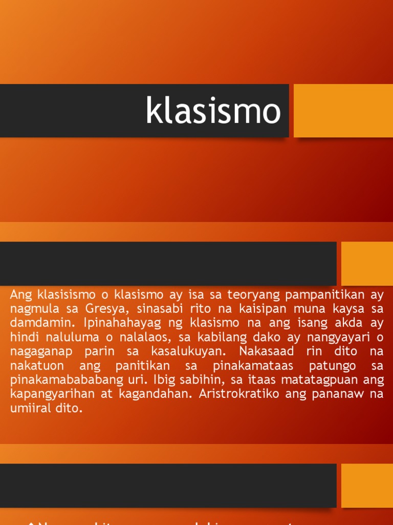 Klasismo | PDF