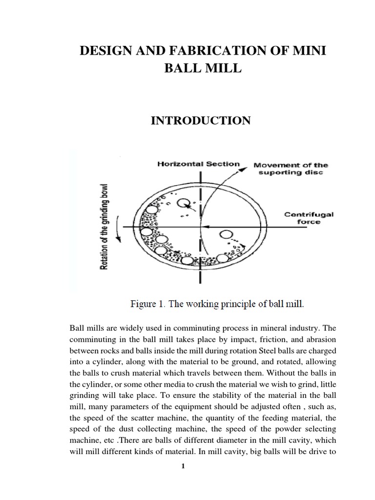 Design and Fabrication of Mini Ball Mill | PDF | Mill (Grinding ...