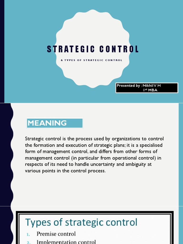 Strategic Control in Management | PDF | Career & Growth | Finance ...