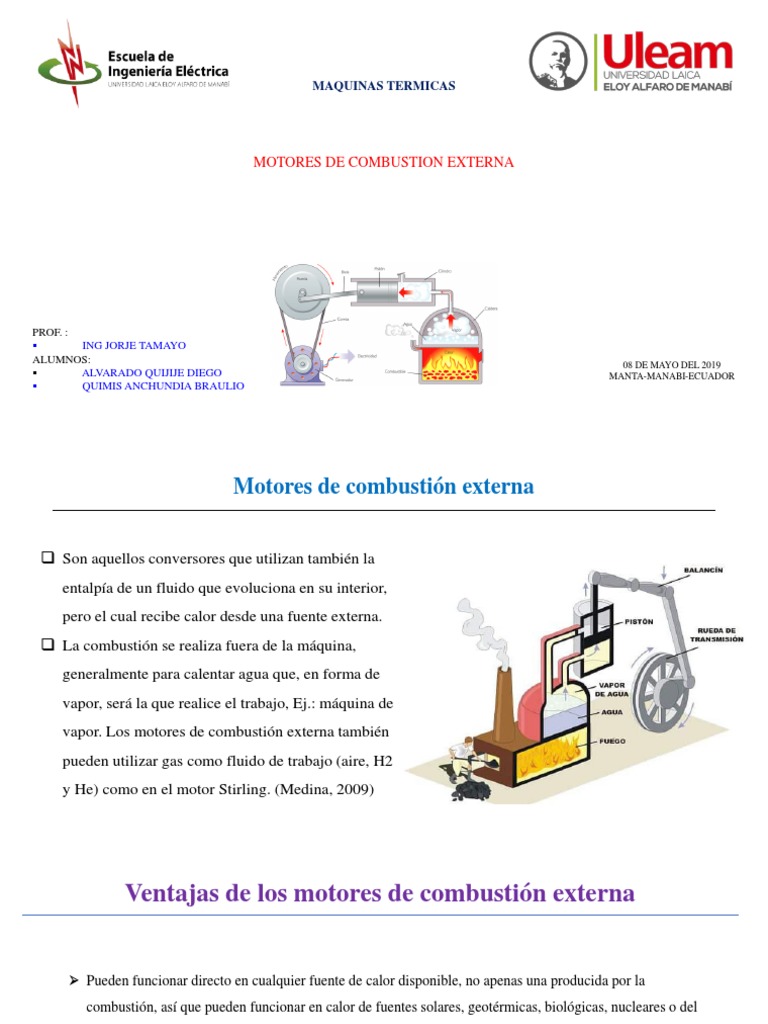 Motores de Combustion Externa | PDF | Máquina de vapor | Temperatura