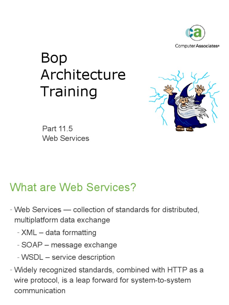 Bop Architecture Training: Web Services | PDF | Web Service | Soap