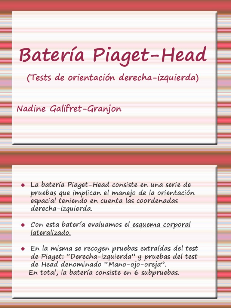 test Derecha izquierda Piaget-Head