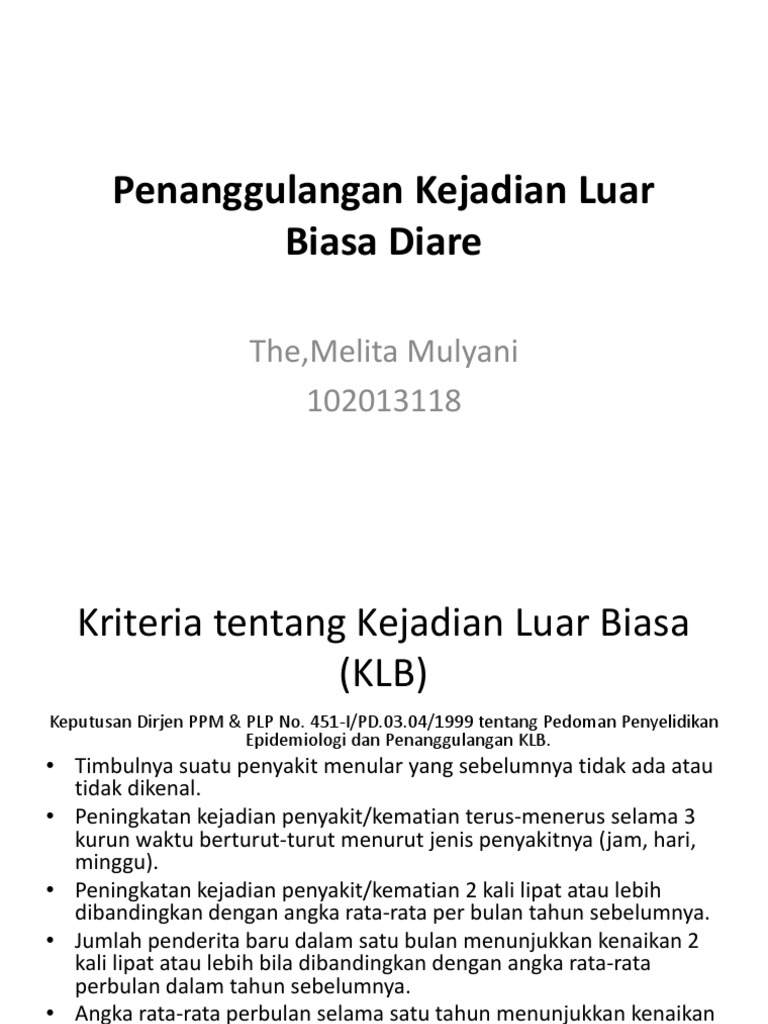KLB Diare - Melita | PDF